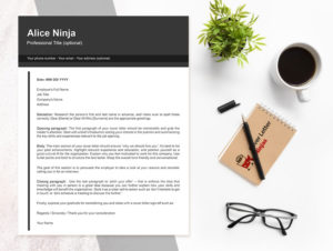 Professional Cover Letter Template in Grey - Cover Letter Ninjas