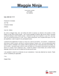 CNA Cover Letter Example + Bonus Writing Tips For Medical Professionals ...