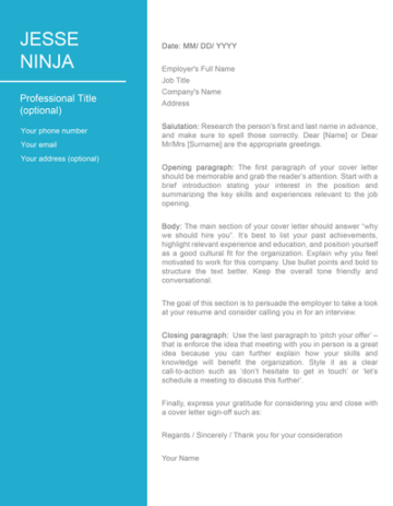 10 Crisp Cover Letter Templates - Cover Letter Ninjas