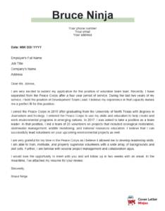 A Convincing and Memorable Non-Profit Cover Letter Example - Cover ...