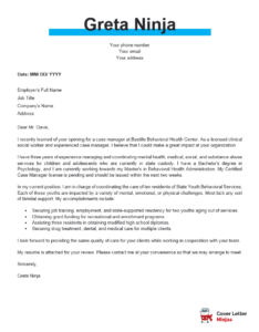 Case Manager Cover Letter Example and Quick Writing Guide - Cover ...