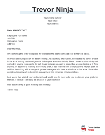 Short Cover Letter Example: Why Master The Art of Being Brief - Cover ...