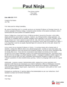 Cover Letter for Academic Advisor: Example and Tips - Cover Letter Ninjas